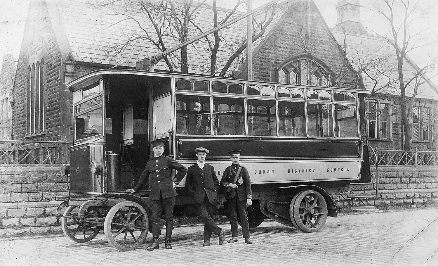 RUDC Trolley bus 4. TB 8572 pre-1922 (No reg no)At Edenfield Terminus ...